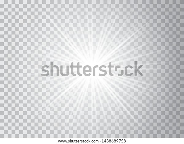 White Glowing Light Burst Explosion Transparent Stock Vector (Royalty ...