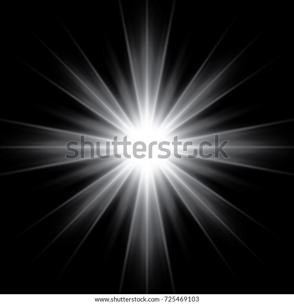 White Glowing Light Burst Explosion Transparent Stock Vector (Royalty ...