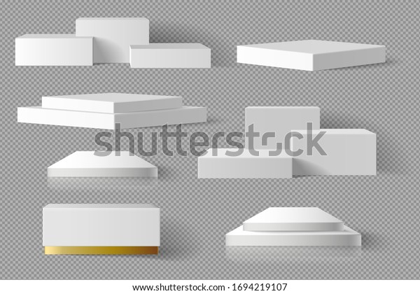 White Gold Blank Box Square Block Stock Vector (Royalty Free ...