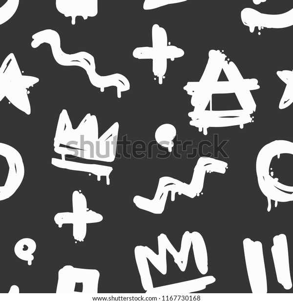 White Graffiti Abstract Squiggle Tags Isolated Stock Vector (Royalty ...