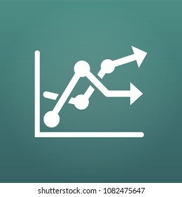 White Graph Icon Trendy Flat Style Stock Vector (Royalty Free ...