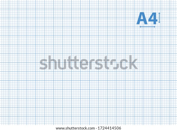 White Graph Paper Blue Lines A4 Stock Vector (Royalty Free) 1724414506 ...