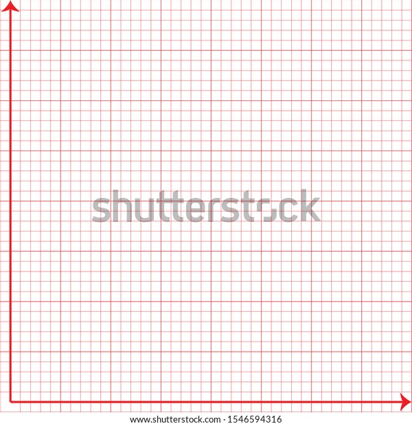 White Graph Paper Red Lines Red: vector de stock (libre de regalías ...