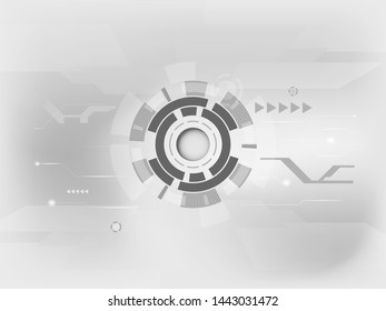 White Gray Technology Background New Communication Stock Vector ...