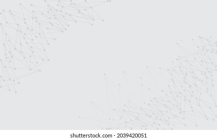 White Grey Network Abstract Background Intelligence Stock Vector ...