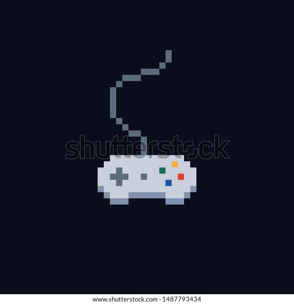 White Grey Pixel Art 8 Bit Stock Vector (Royalty Free) 1487793434 ...