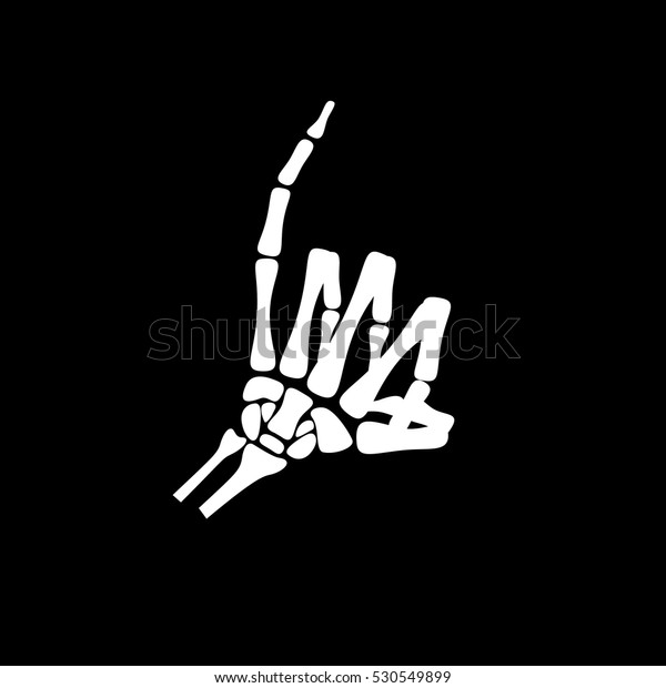 White Hand Bone Show Reconcile Sign Stock Vector (Royalty Free ...