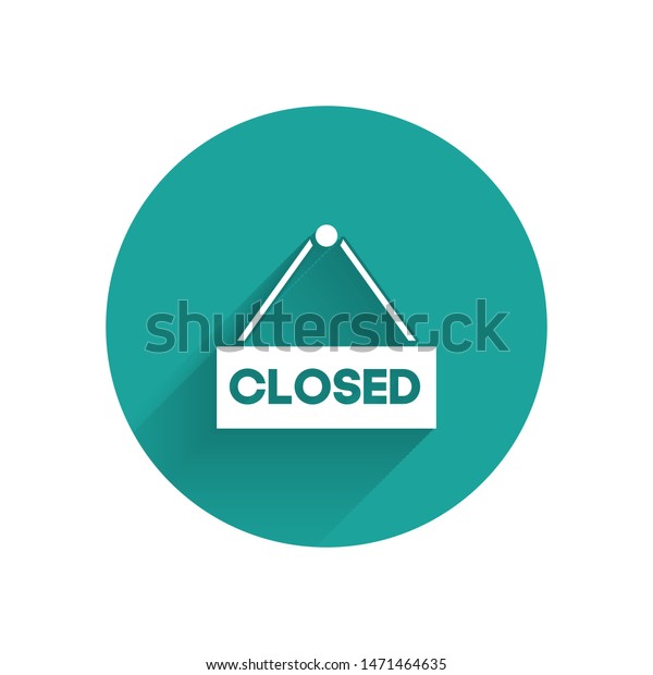 White Hanging Sign Text Closed Icon Stock Vector (Royalty Free ...