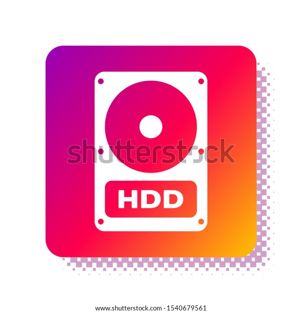 White Hard Disk Drive Hdd Icon Stock Vector (Royalty Free) 1540679561 ...