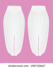 White Harem Pants Vector Illustration Stock Vector (Royalty Free ...