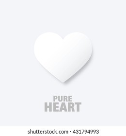 White Heart Design Element Stock Vector (Royalty Free) 431794993 ...