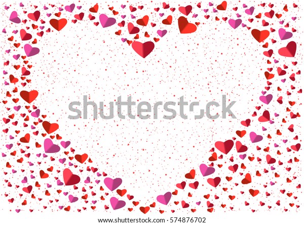 White Heart Frame Small Big Flat Stock Vector (Royalty Free) 574876702