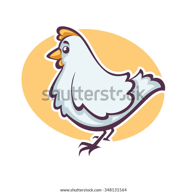 White Hen Vector Illustration Cartoon Style Stock Vector (Royalty Free ...