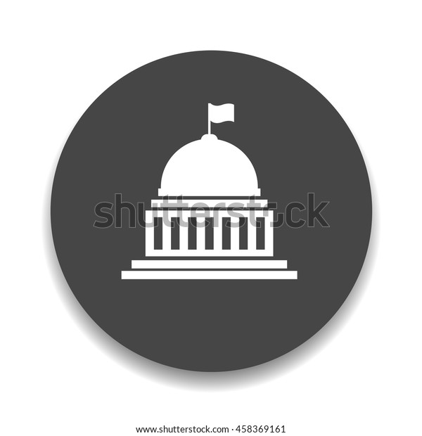 White House Congress Icon Stock Vector (Royalty Free) 458369161