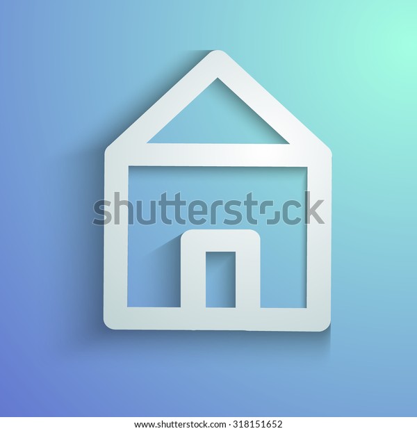 White Icon House Stock Vector (Royalty Free) 318151652 | Shutterstock