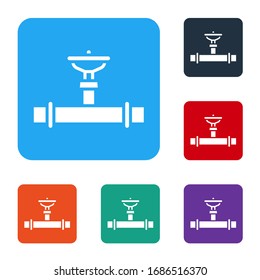 White Industry Metallic Pipe Valve Icon Stock Vector (Royalty Free ...