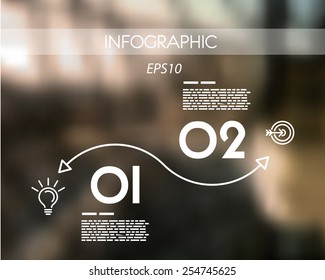 White Infographic Linear Wave Infographic Concept Stock Vector (Royalty ...