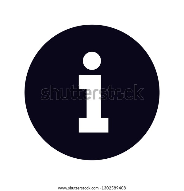 White Information Symbol Icon Inside Black Stock Vector (Royalty Free ...