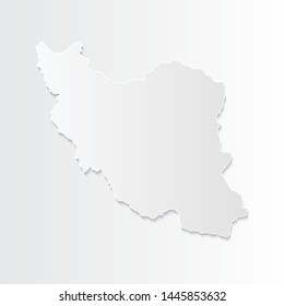 White Iran Mapcountries Vector Paper Map Stock Vector (Royalty Free ...