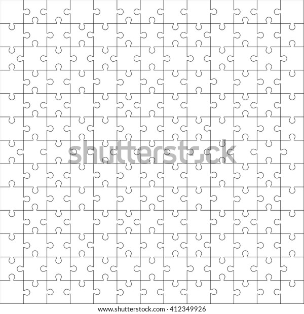 White Jigsaw Puzzle Pattern Background Vector Stock Vector (Royalty ...