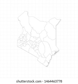 White Kenya Map Grid Vector Thin Stock Vector (Royalty Free) 1464463778 ...