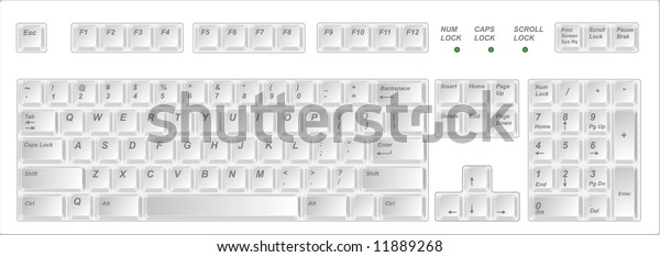 White Keyboard Vector Illustration: เวกเตอร์สต็อก (ปลอดค่าลิขสิทธิ์ ...