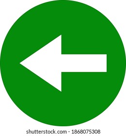 White Left Arrow Icon On Green Stock Vector (Royalty Free) 1868075308 ...