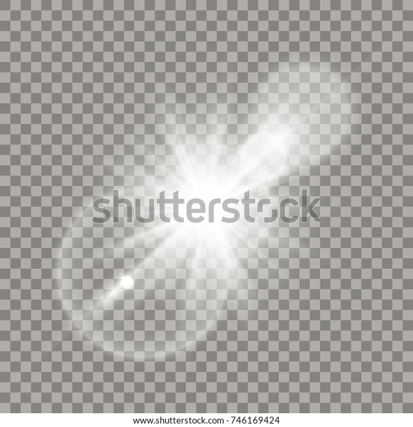 White Lens Flare Effect Transparent Halo Stock Vector (Royalty Free ...