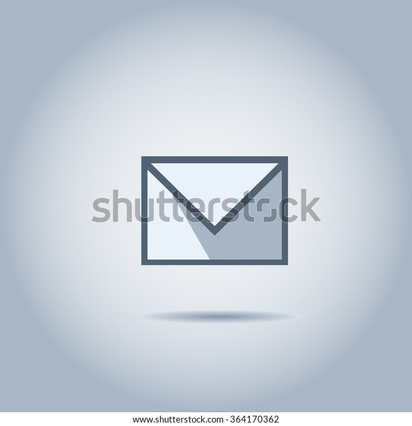 White Letter Icon Outlined Blue Outline Stock Vector (Royalty Free ...