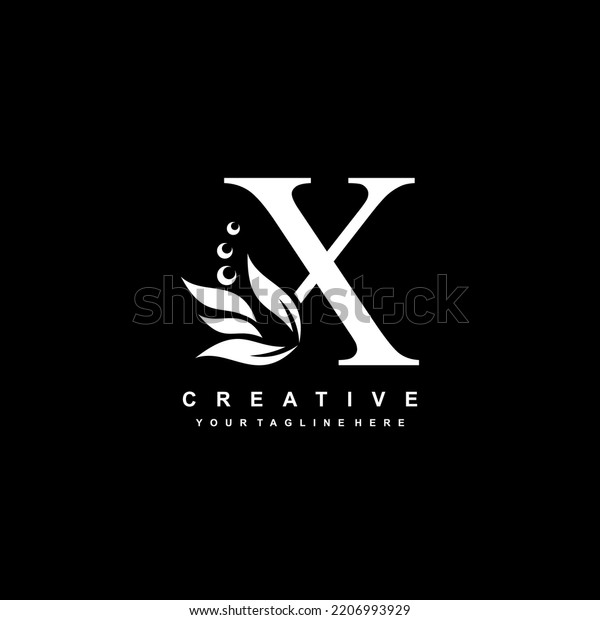 White Letter X Logo Design Flourish Stock Vector (Royalty Free ...