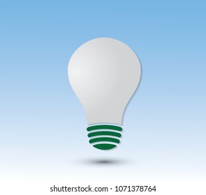 White Light Bulb Icon Blue Background: เวกเตอร์สต็อก (ปลอดค่าลิขสิทธิ์ ...