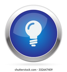 Blue Light Bulb Icon On White 스톡 일러스트 528753943 | Shutterstock