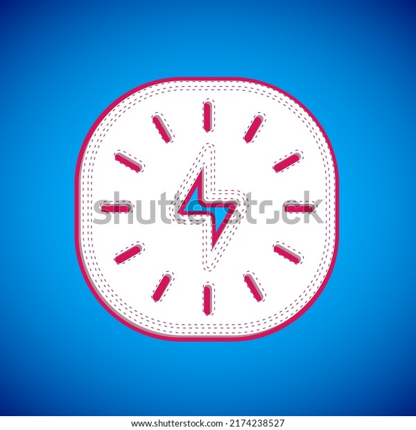 White Lightning Bolt Icon Isolated On Stock Vector (Royalty Free ...