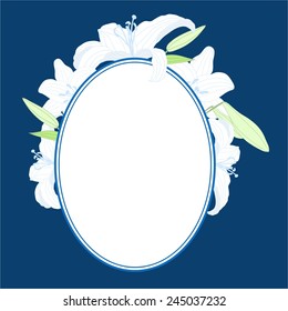 White Lily Frame Stock Vector (Royalty Free) 245037232 | Shutterstock