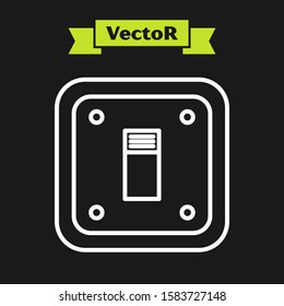White Line Electric Light Switch Icon Stock Vector (Royalty Free ...