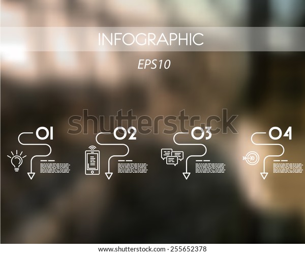 White Linear Simple Infographic Curves Infographic Stock Vector ...