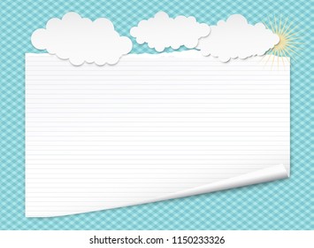 Kids Notebook Page Template Vector Template Stock Illustration ...