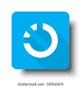 White Loading Icon On Blue Web Stock Vector (Royalty Free) 550563475