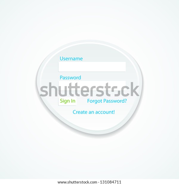 White Login Form Vector Illustration Stock Vector (Royalty Free ...