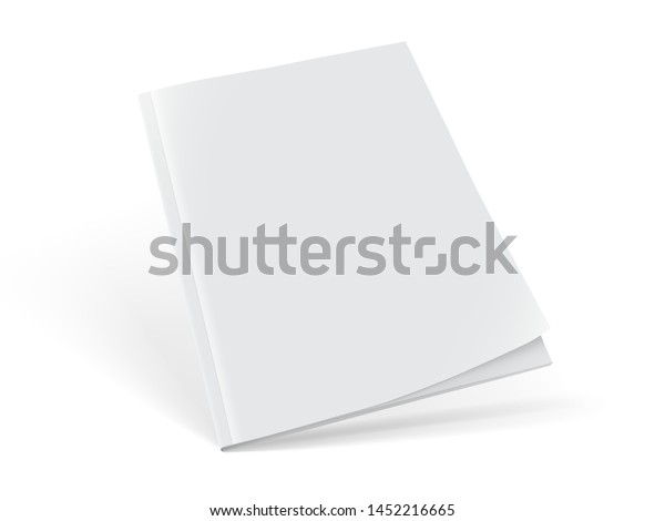 White Magazine On White Background Mock Stock Vector (Royalty Free ...