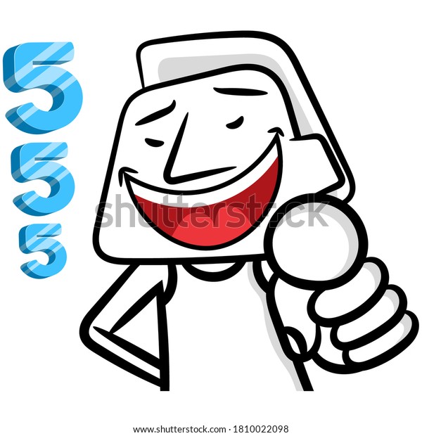 White Man Cartoon Smiling Funny Scene Stock Vector (Royalty Free ...