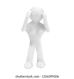 White Man Low Poly Dummy On 库存矢量图（免版税）1326399206 | Shutterstock