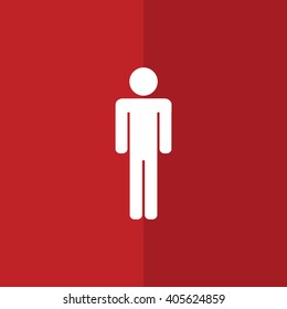 White Man Sign Vector Illustration Red Stock Vector (Royalty Free ...