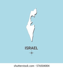 White Map Israel Wind Rose On Stock Vector (Royalty Free) 576504004 ...