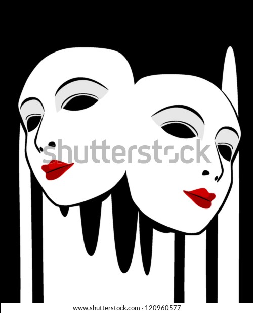 White Mask Paint Drips Stock Vector (Royalty Free) 120960577 | Shutterstock