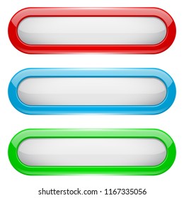 White Menu Buttons Colored Frame Oval Stock Vector (Royalty Free ...