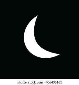 White Moon Vector Illustration Black Background Stock Vector (Royalty ...