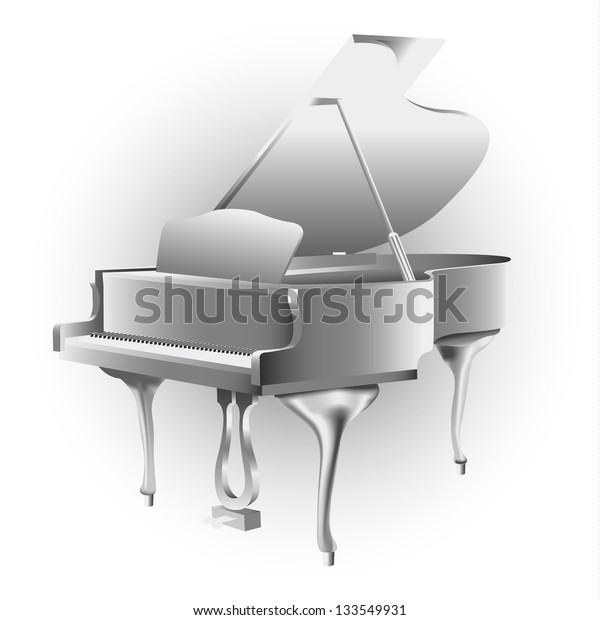 White Musical Background Series Classical Grand Stock Vector (Royalty ...