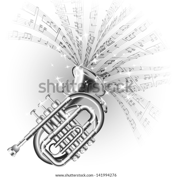 White Musical Background Series Classical Mini Stock Vector (Royalty ...