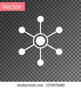 White Network Icon Isolated On Transparent Stock Vector (Royalty Free ...